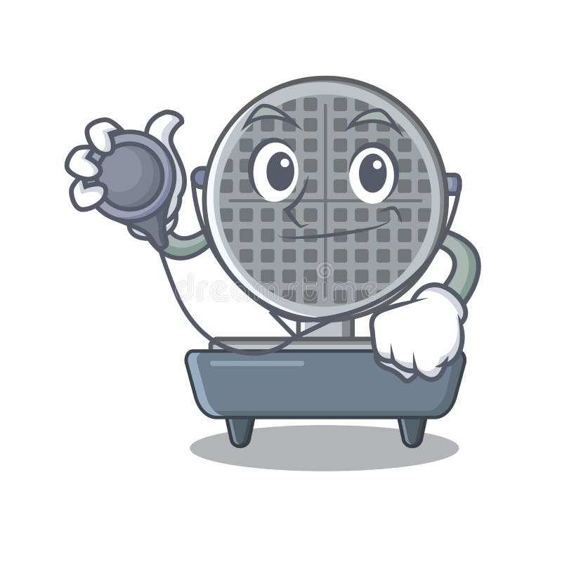 Doctor Waffle Iron in the Character Shape Stock Vector - Illustration of isolated, making: 155188180