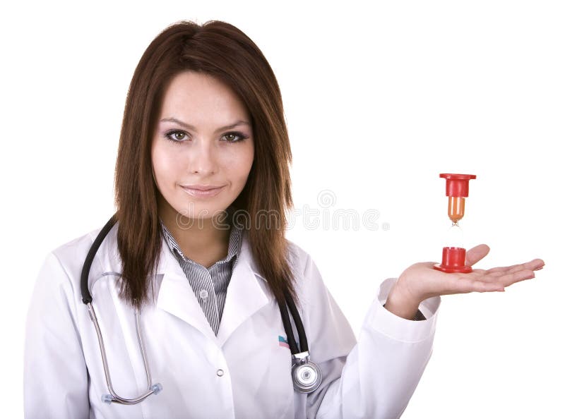 Doctor Warn that Time is Not Present. Stock Photo - Image of education ...