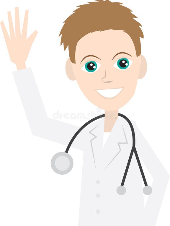 Doctor Waving stock vector. Illustration of medical, specialist - 25536385