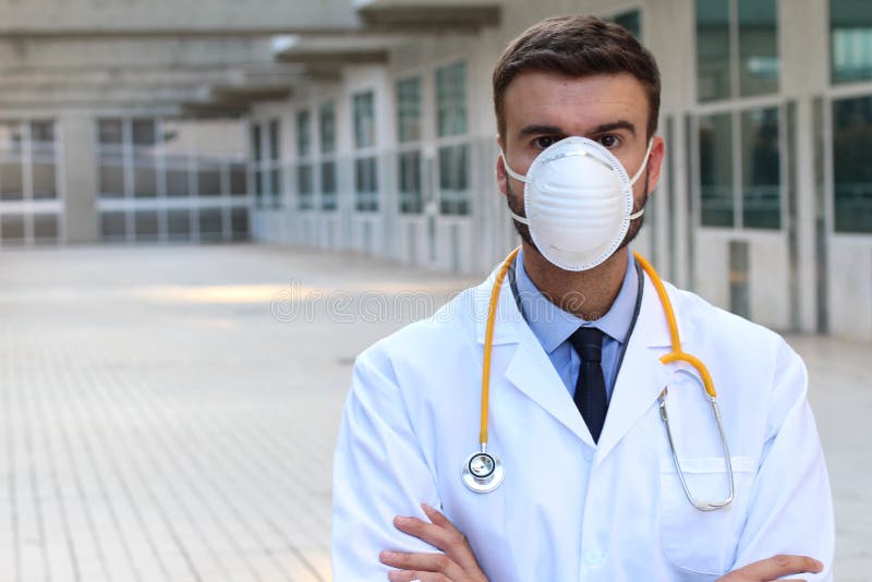 Doctor Wearing Mask during Viral Outbreak Stock Image - Image of ncov ...