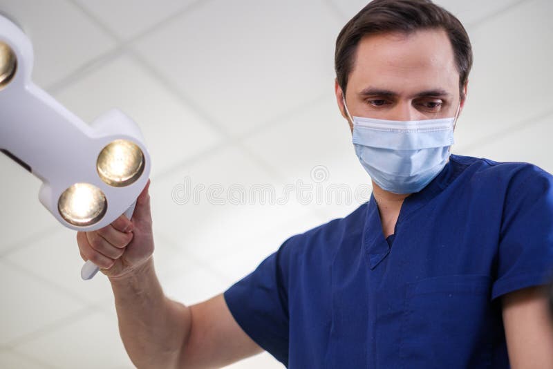 Doctor Wearing Protective Mask in a Hospital Stock Image - Image of ...