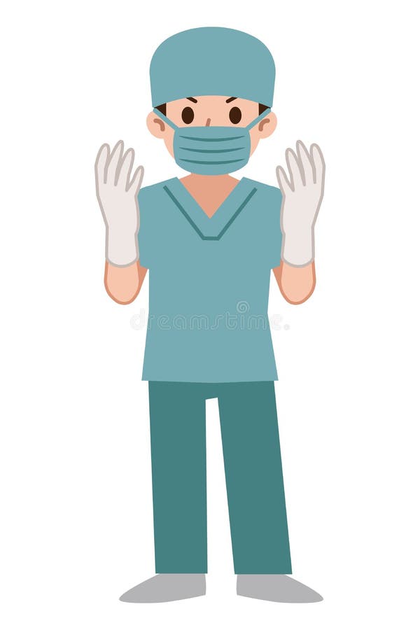 Doctor Surgeon Operation Cartoon Drawing Stock Vector - Illustration of ...