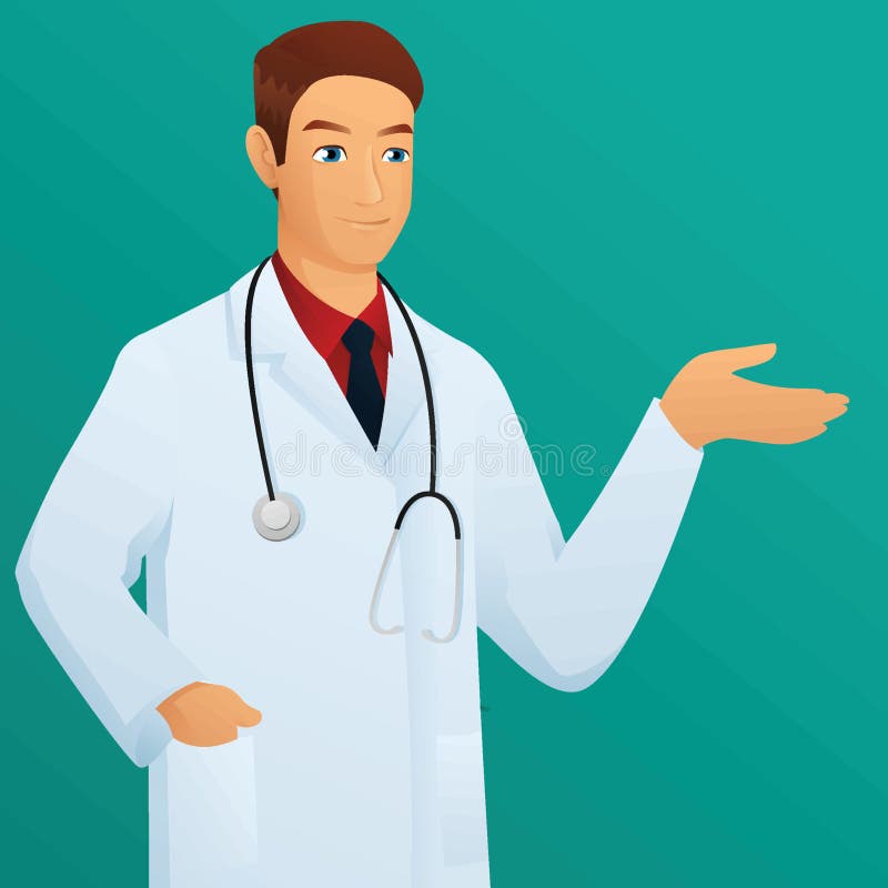 Doctor on a White Background. Vector Illustration Decorative Design ...