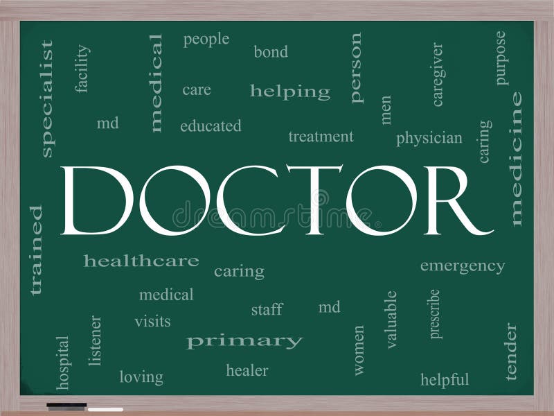 Doctor word in red color stock illustration. Illustration of ...