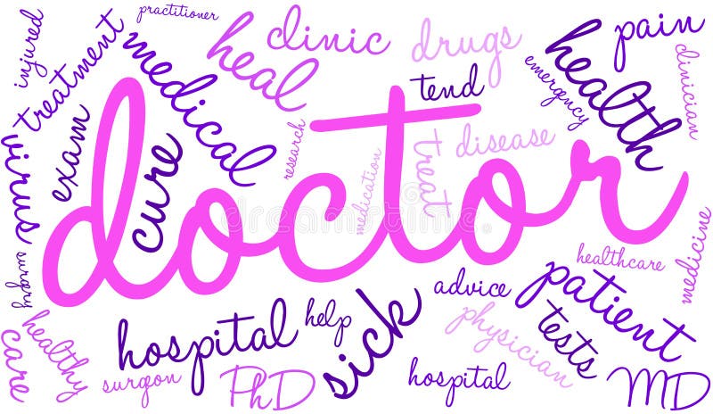 Doctor Word Cloud stock vector. Illustration of healthy - 108485670