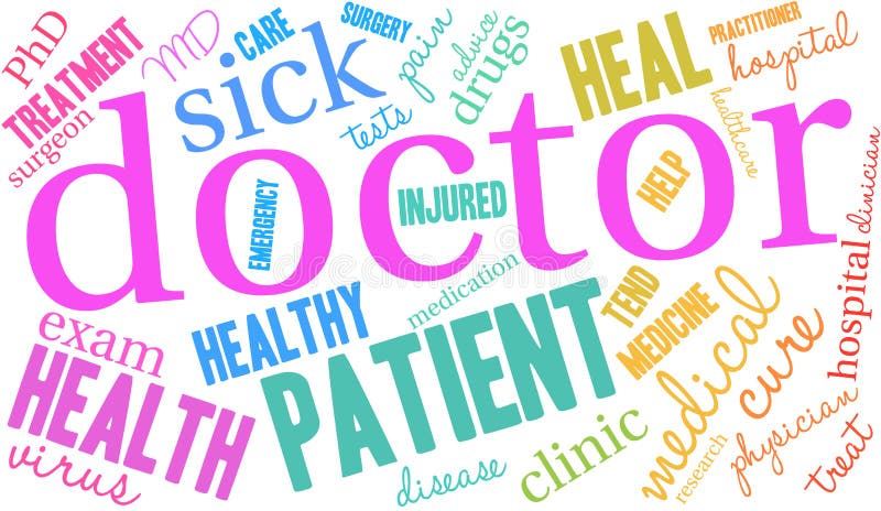 Clinic Word Cloud stock vector. Illustration of exam - 108484679