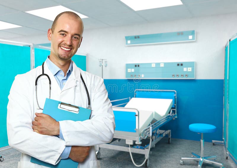 Doctor at work stock image. Image of clinic, portrait - 16685685