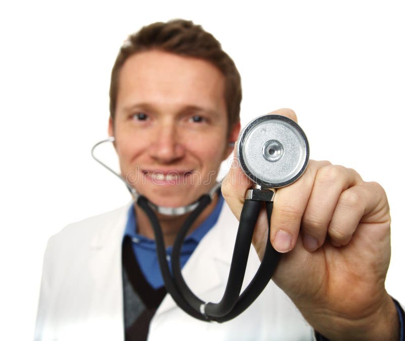 Doctor at work stock photo. Image of portrait, white - 17588492