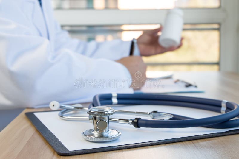 Doctor at work stock image. Image of object, office, bottle - 61469819
