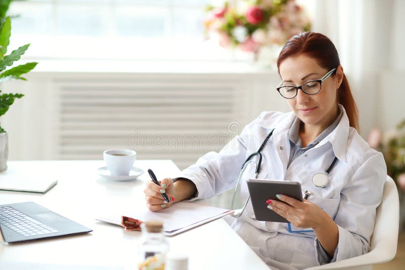 Doctor at work stock photo. Image of intern, portrait - 115751260