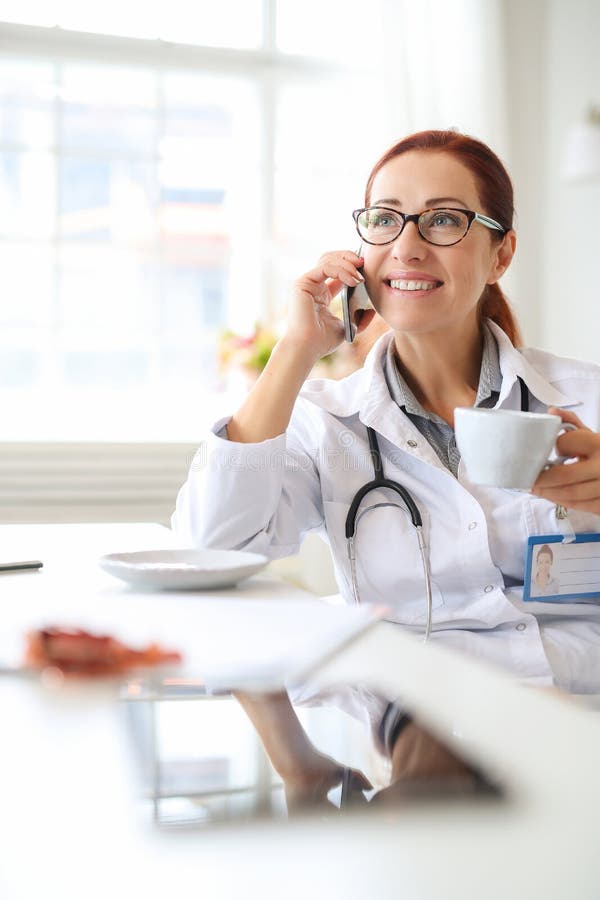 Doctor at work stock image. Image of intern, clinic - 115749123