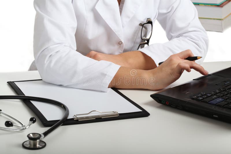 Doctor at work stock image. Image of computer, hand, healthy - 31956979
