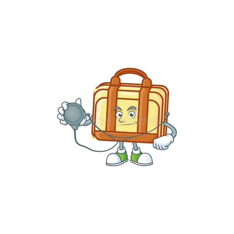 Doctor Work Suitcase Cartoon for Materials Work Stock Vector ...