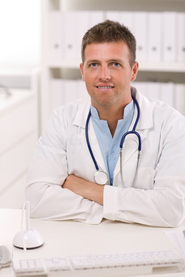 Doctor working at office stock image. Image of hospital - 8269987