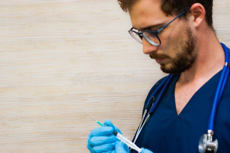A Doctor Working in the Physician Room Stock Image - Image of medical ...