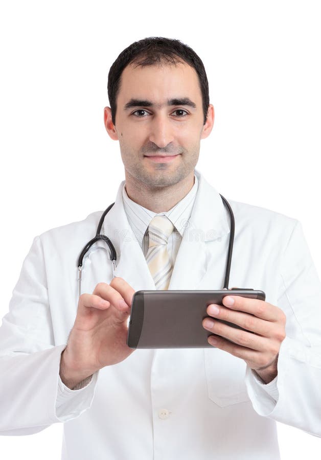 Doctor Working on Tablet Pc at Work. Stock Image - Image of clinic ...