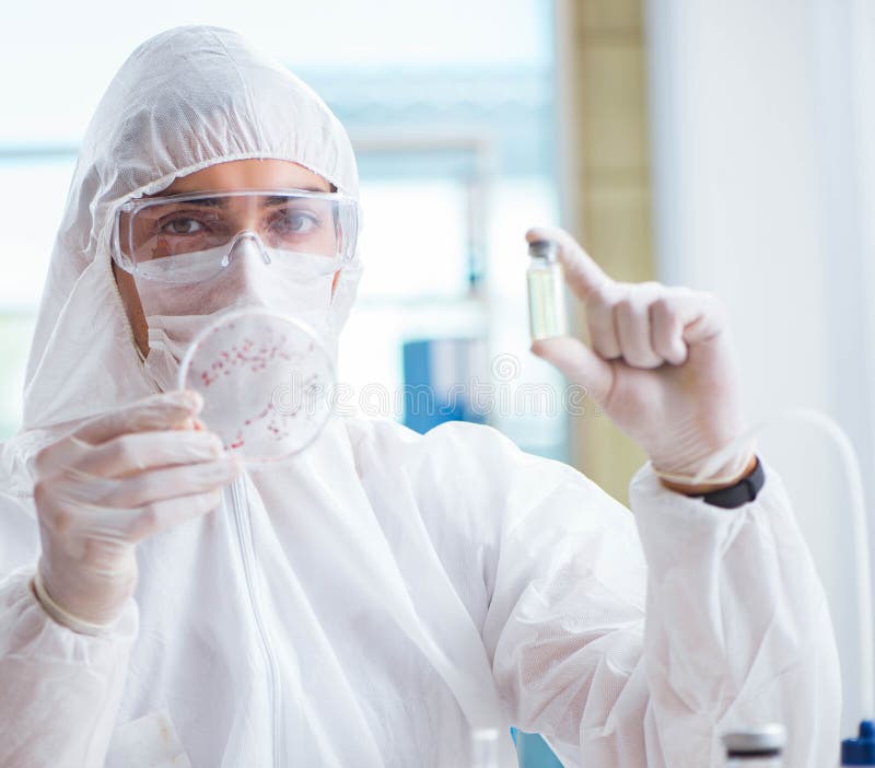 Doctor Working on Virus in Medical Lab Stock Image - Image of ...