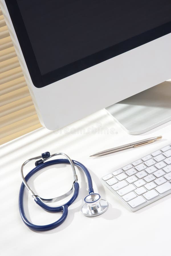 Doctor workplace stock image. Image of equipment, sunblind - 19488385