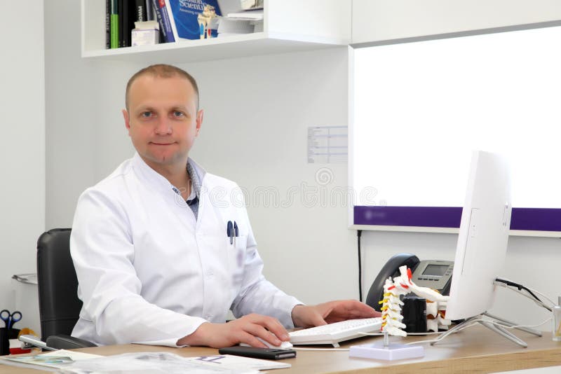 The Doctor Works in the Office. Editorial Stock Photo - Image of ...