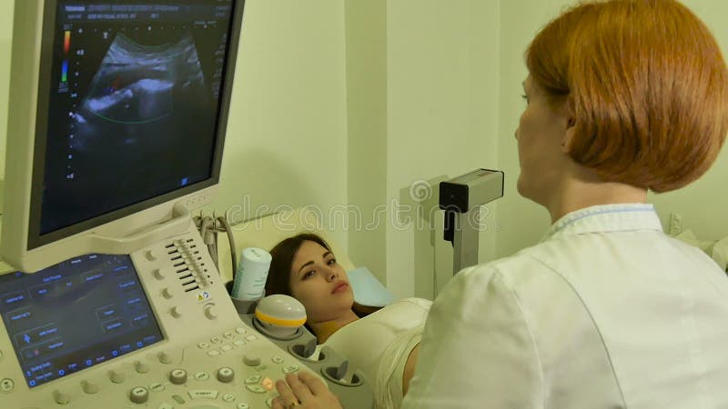The Doctor Works with Ultrasound Device Stock Video - Video of ...