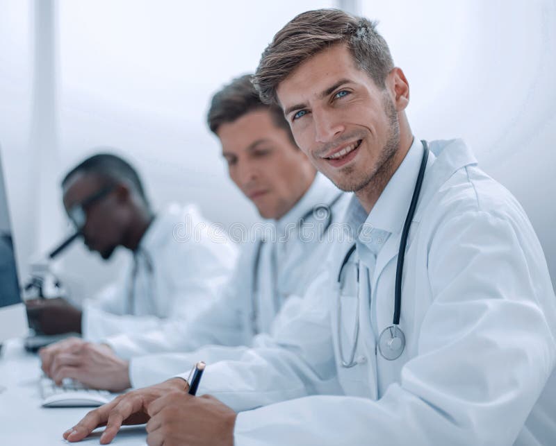 Doctor Write the Results in the Laboratory Journal. Stock Photo - Image ...