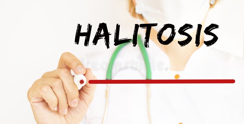 The Doctor Writes the Text HALITOSIS with a Marker. Medical Concept ...