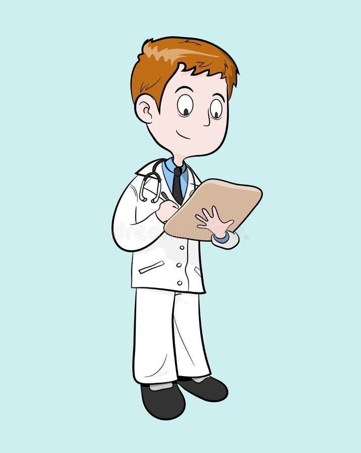 3d Doctor Writing Patient Medical History Stock Illustration ...