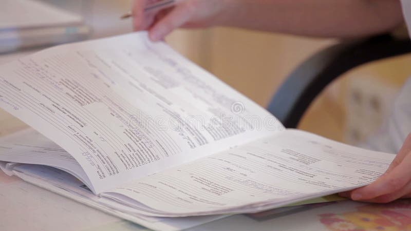 Doctor Writing Medical Notes in Hospital Stock Video - Video of ...