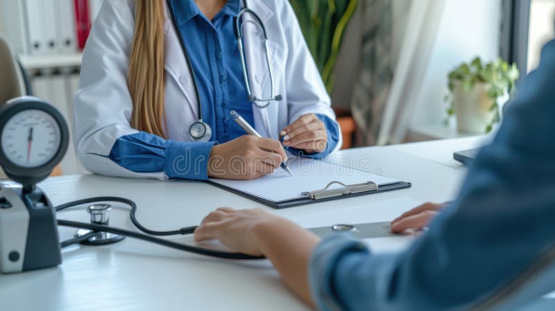 The Doctor Writing Notes.AI Generated Image Stock Photo - Image of ...