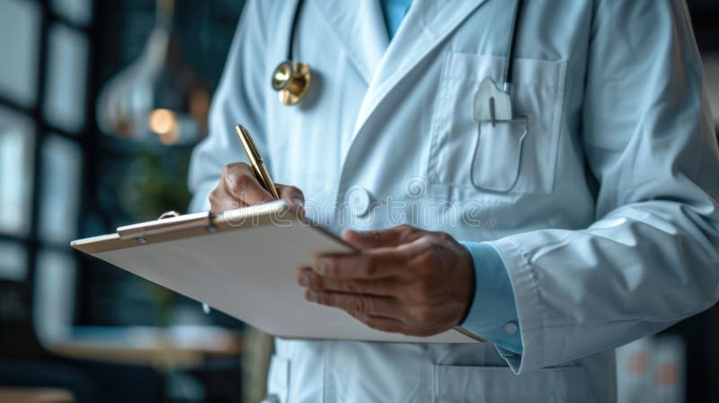 The Doctor Writing Notes.AI Generated Image Stock Photo - Image of ...