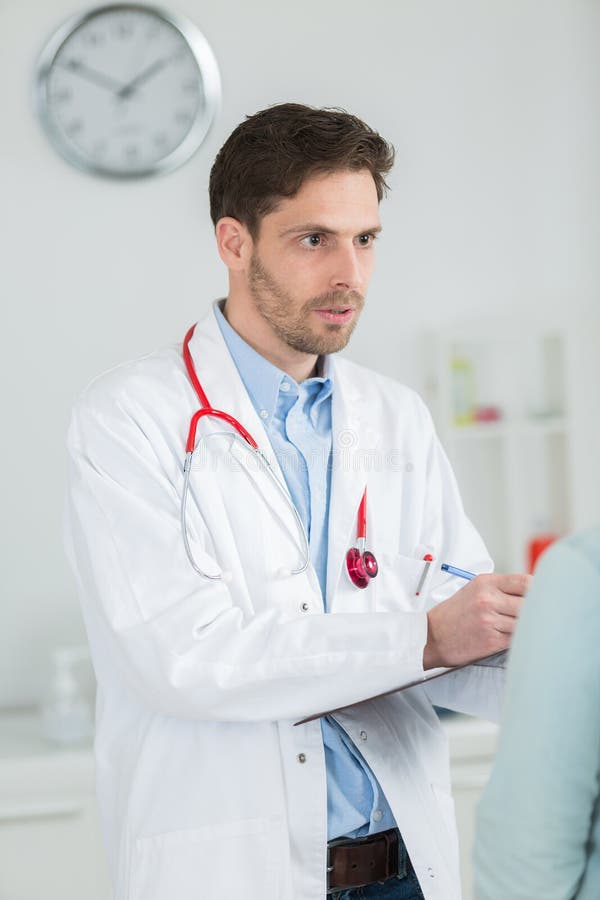 Doctor Writing the Observation Stock Photo - Image of stethoscope ...