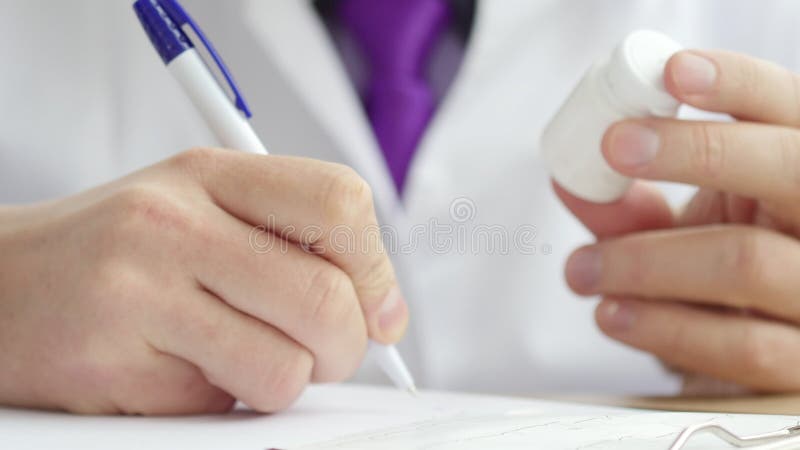 Doctor Writing Patient Notes on a Medical Test Stock Footage - Video of ...
