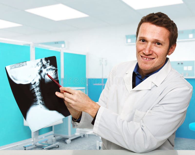 Doctor with xray stock image. Image of profession, healthymedical ...