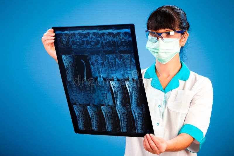 Doctor with xray stock image. Image of person, female - 18313759