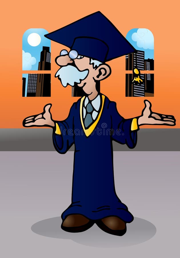 Doctoral graduation stock illustration. Illustration of graduation ...