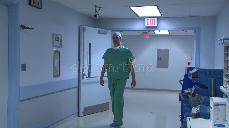Doctors Acknowledge Each Other in Hospital Hallway Stock Footage ...