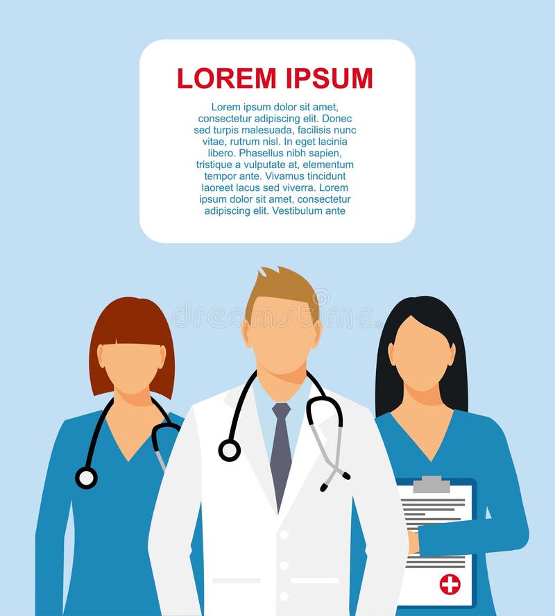 Doctors and Assistant in a Dressing Gown with a Stethoscope. Doctor ...