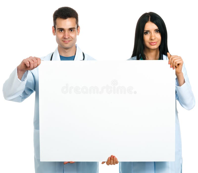 Doctors with a board stock image. Image of caucasian - 40147187
