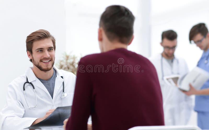 Doctors Discuss with the Patient the X-ray Stock Image - Image of ...