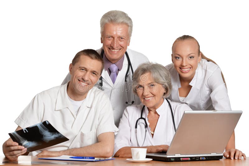 Doctors Discussing at Table Stock Image - Image of decisions, people ...