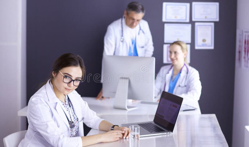Doctors Having a Medical Discussion in a Meeting Room Stock Image ...