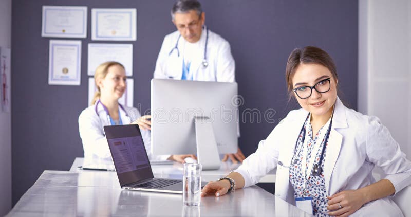 Doctors Having a Medical Discussion in a Meeting Room Stock Photo ...