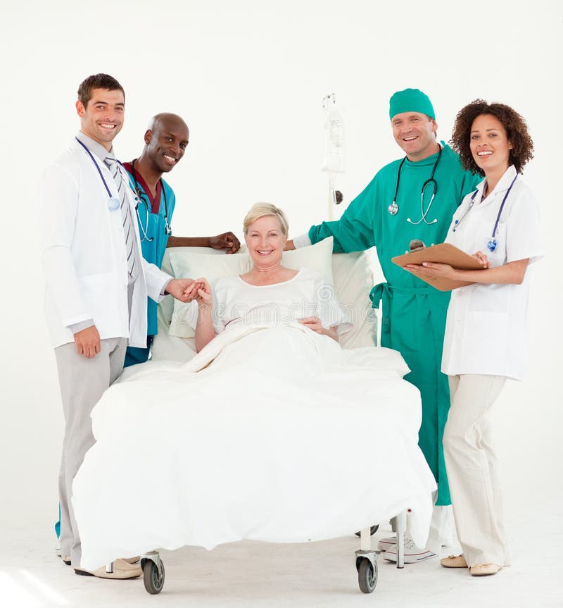 Doctors Looking after a Patient in Bedside Stock Image - Image of cure ...