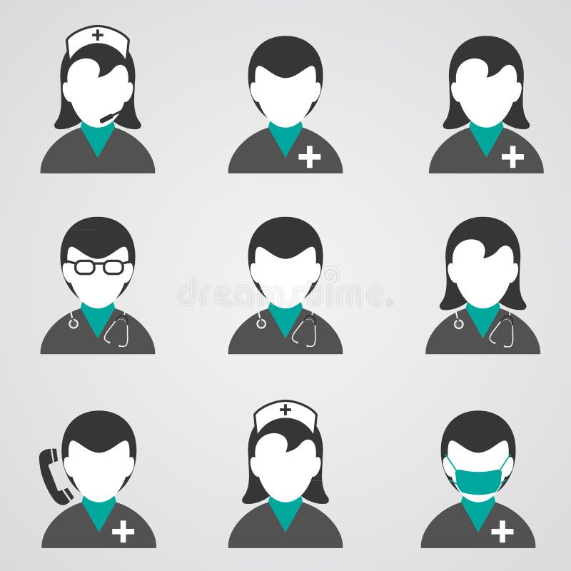 Doctors and medical staff stock vector. Illustration of physician ...