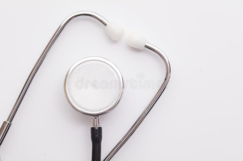 Doctors Medical Stethoscope on a Plain Background Stock Image - Image ...