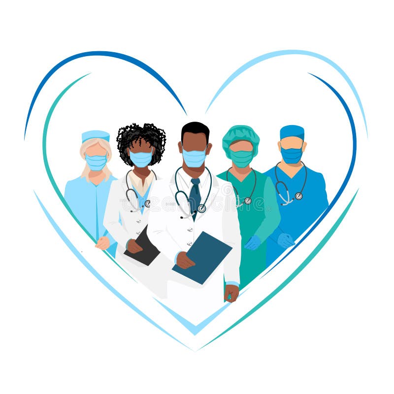 Thank You Doctors and Nurses for Helping and Saving Lives Stock Vector ...