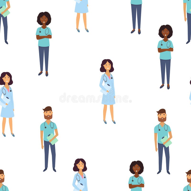 Doctors. Medical Staff. Medical Team Concept. Flat Design People ...