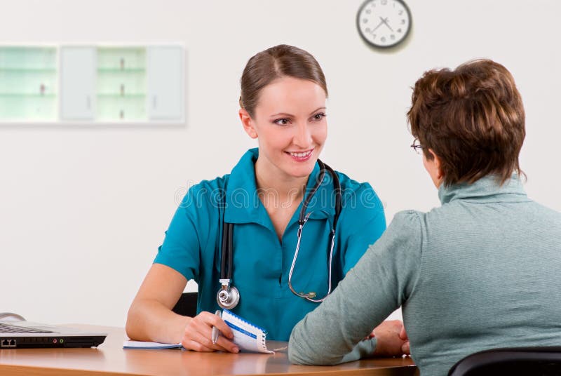 At the doctors office stock image. Image of counseling - 16987597