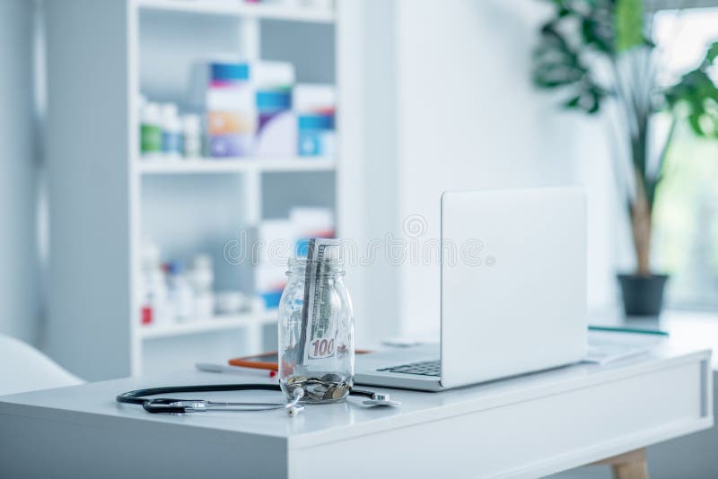 Light Room with Laptop on the Table Stock Image - Image of objects ...