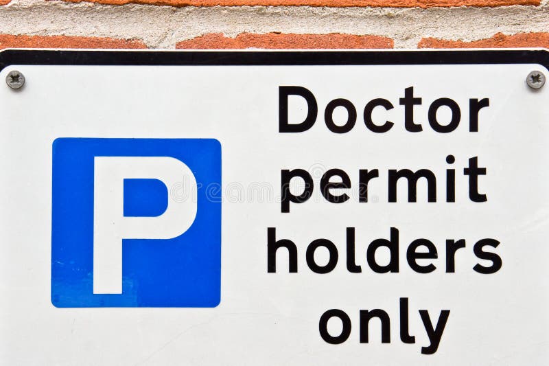 Doctors parking stock image. Image of sign, clinic, emergency - 39173975